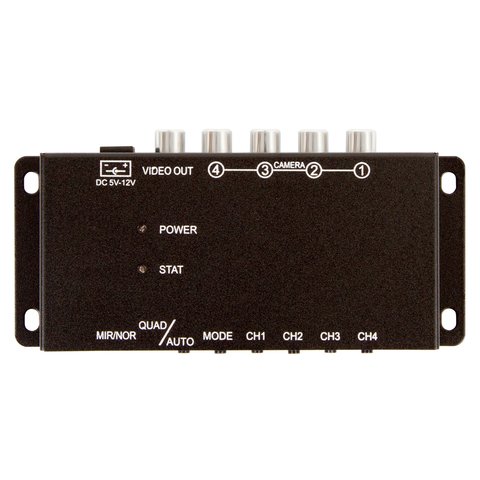 Car 4 Channel Colour Video Quad Splitter Processor Switcher - GsmServer